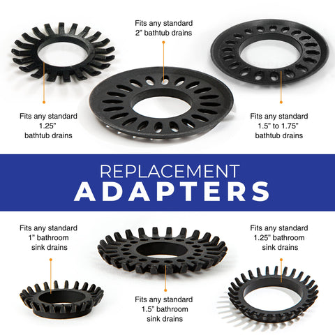 Replacement Adapters Pack for TubShroom Ultra and SinkShroom Ultra